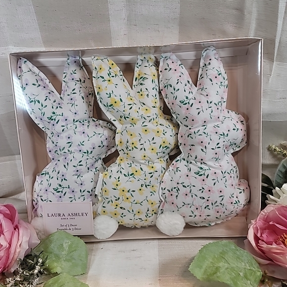 Laura Ashley | Holiday | Laura Ashley Easter Floral Plush Bunny Rabbits ...